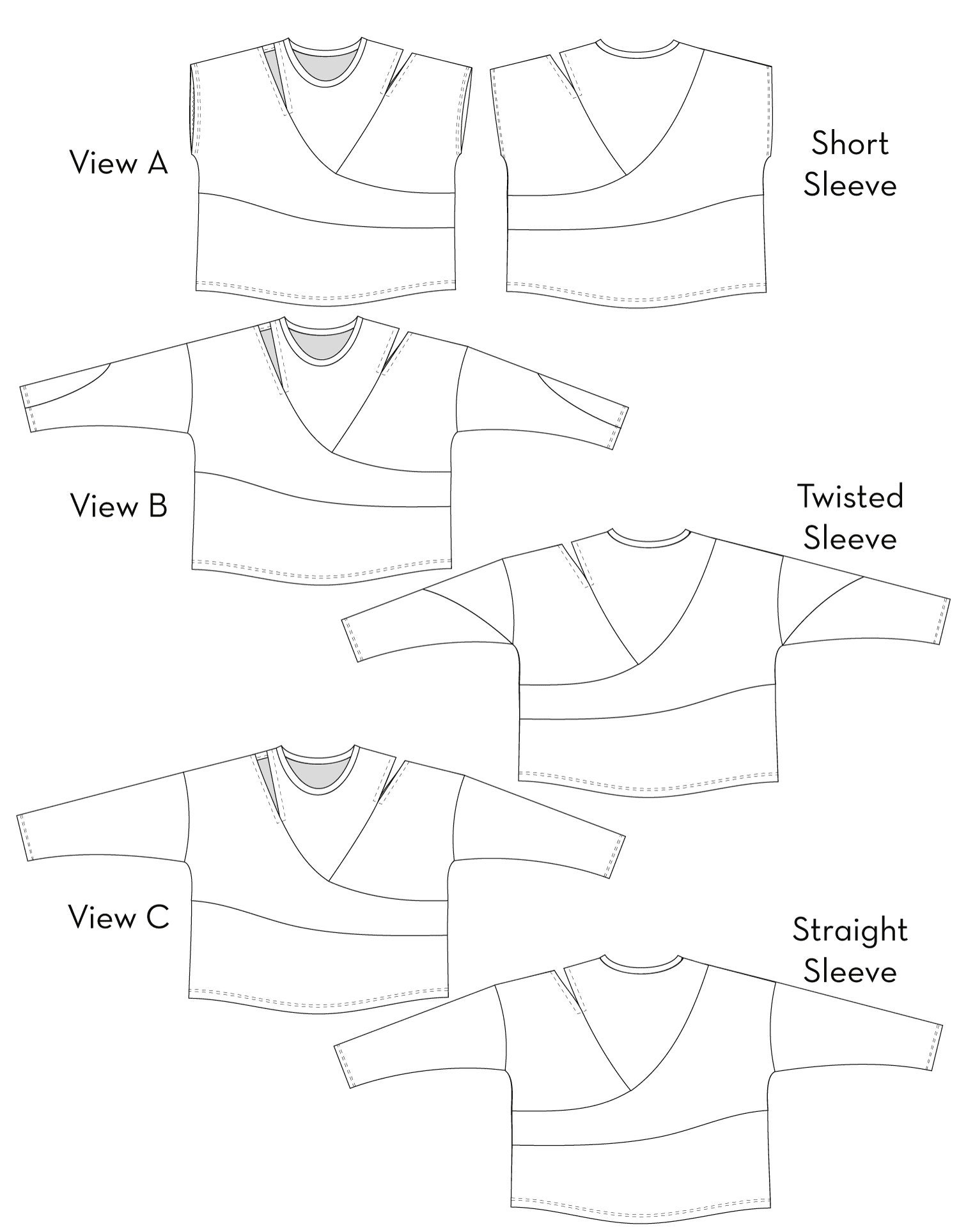 Kinetic Tee - PDF Sewing Pattern for Exercise or Casualwear With ...