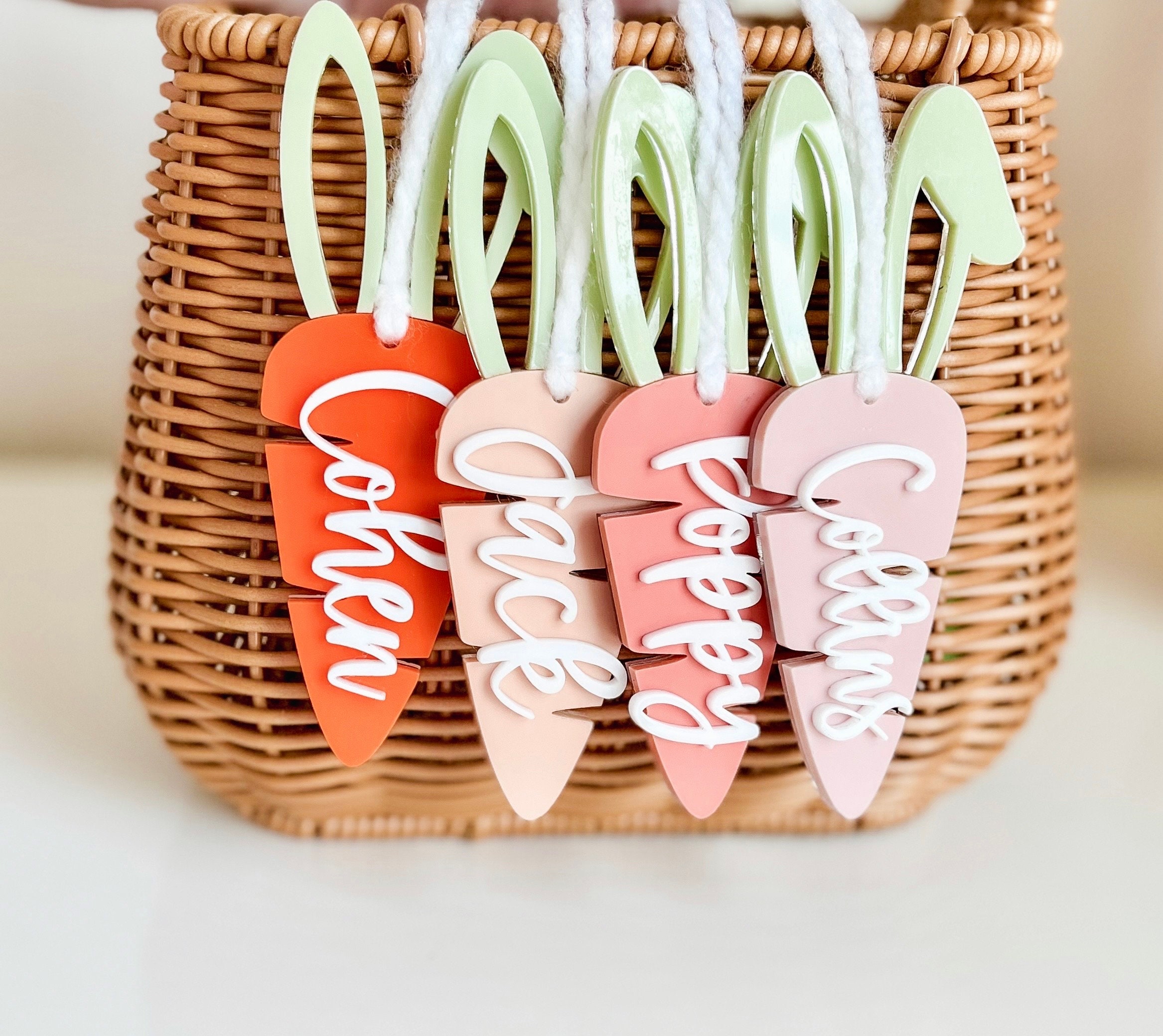 Easter Basket Carrot Tag | Personalized Carrot Easter Basket Tag ...