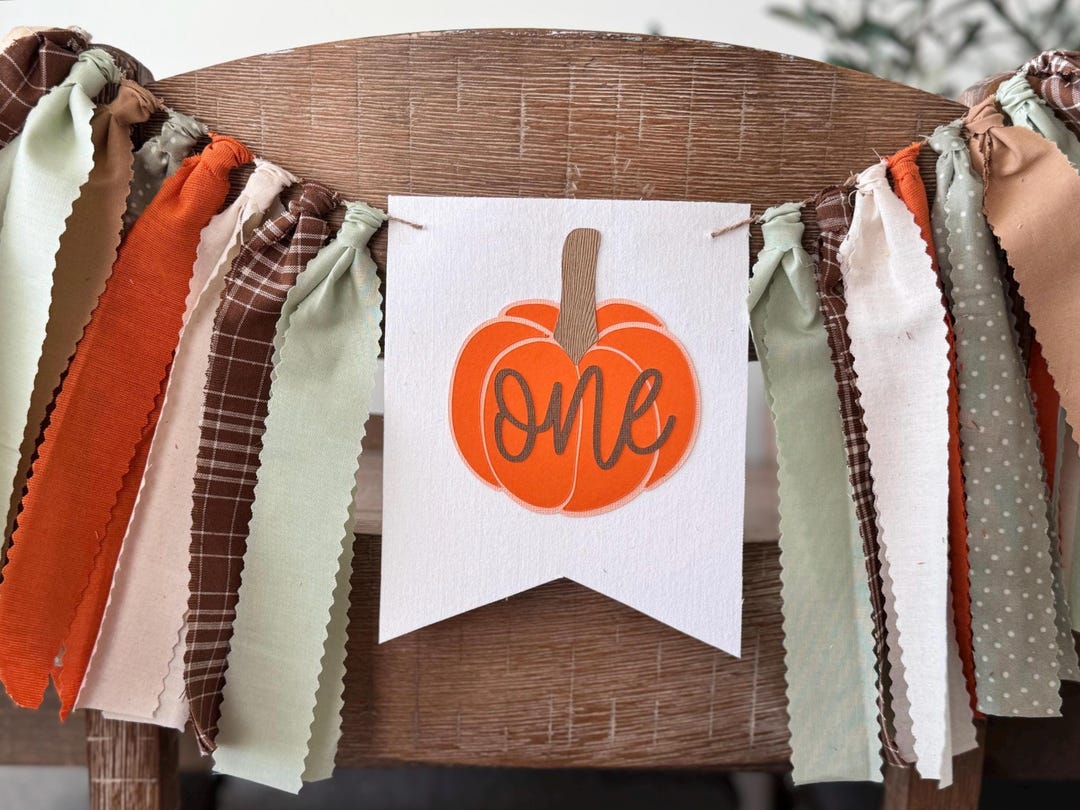 Pumpkin Highchair Banner | 1st Birthday Pumpkin Fall Festival Birthday ...