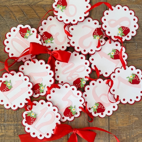 Strawberry Banner Sweet One Two Sweet Berry 1st Birthday - Etsy