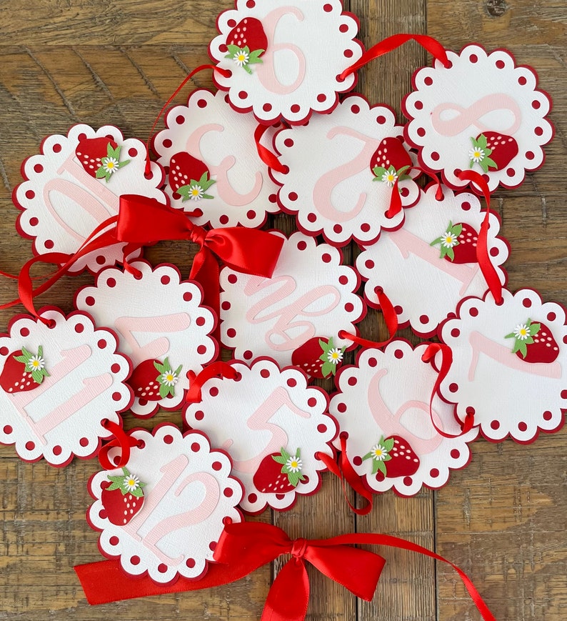 Strawberry Monthly Photo Banner | Berry Sweet 1st Birthday | Strawberry ...