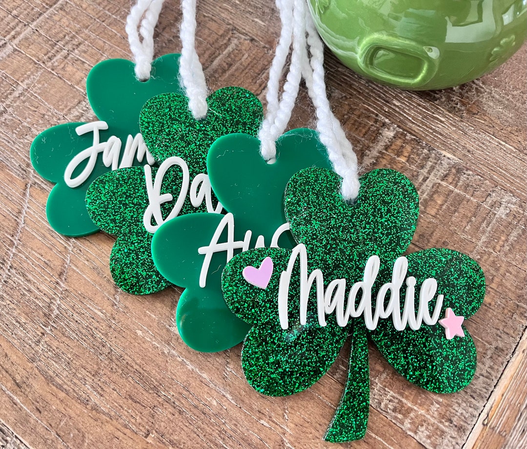 Shamrock St Patrick’s Day Name Tag / St Patrick’s Day Clover Name Tag ...