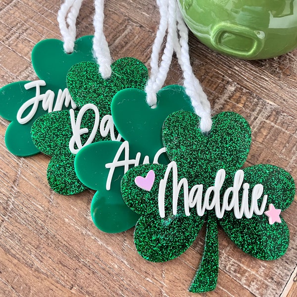 Shamrock Name Tags - Etsy