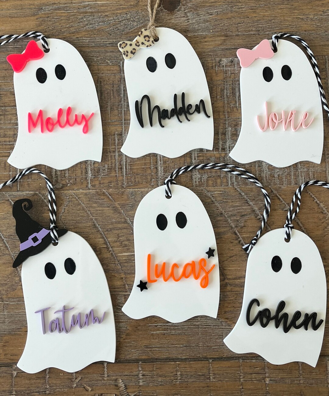 Boo Tags Personalized Ghost Tags Halloween Basket Tags - Etsy