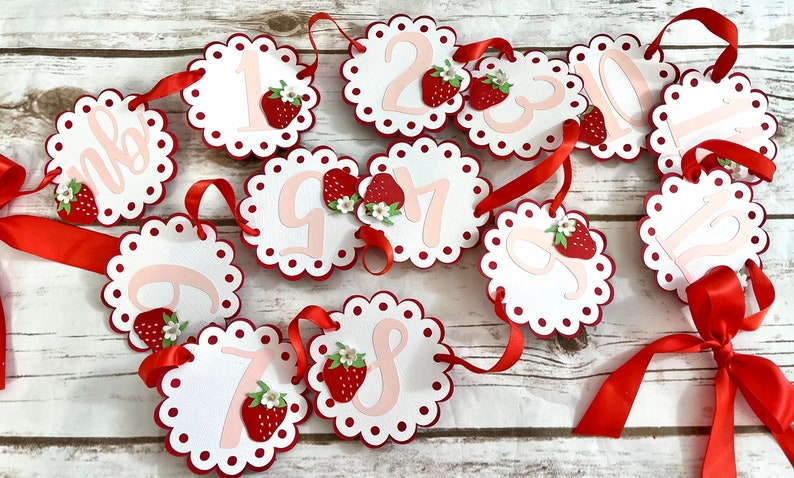 Strawberry Monthly Photo Banner | Berry Sweet 1st Birthday | Strawberry ...