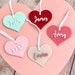 Valentine's Day Name Tags / Acrylic Valentine Heart Name Tags ...