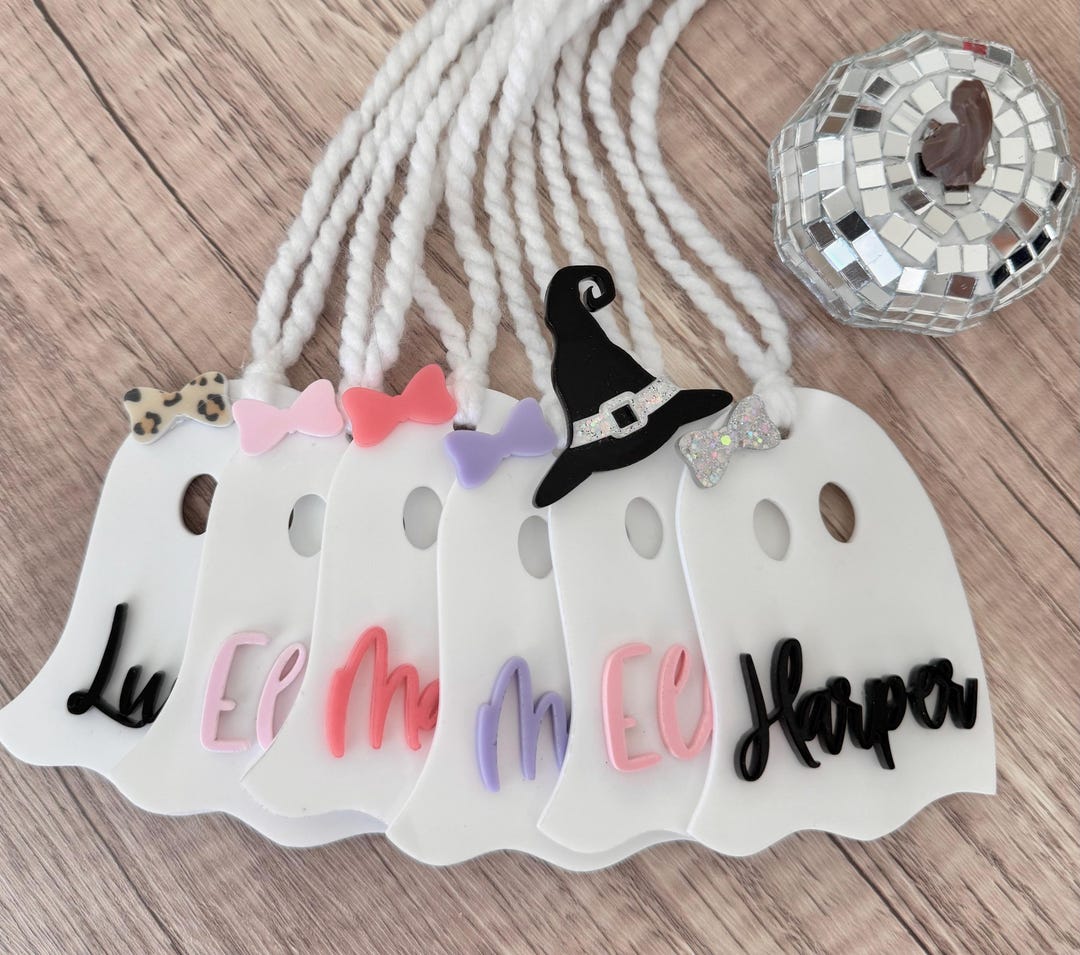 Personalized Halloween Ghost Tag | Halloween Boo Basket Tag - Etsy