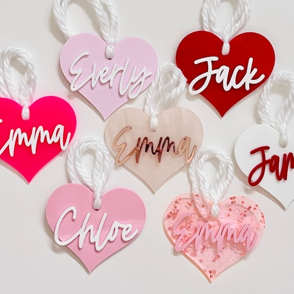 Heart Name Tag - Etsy