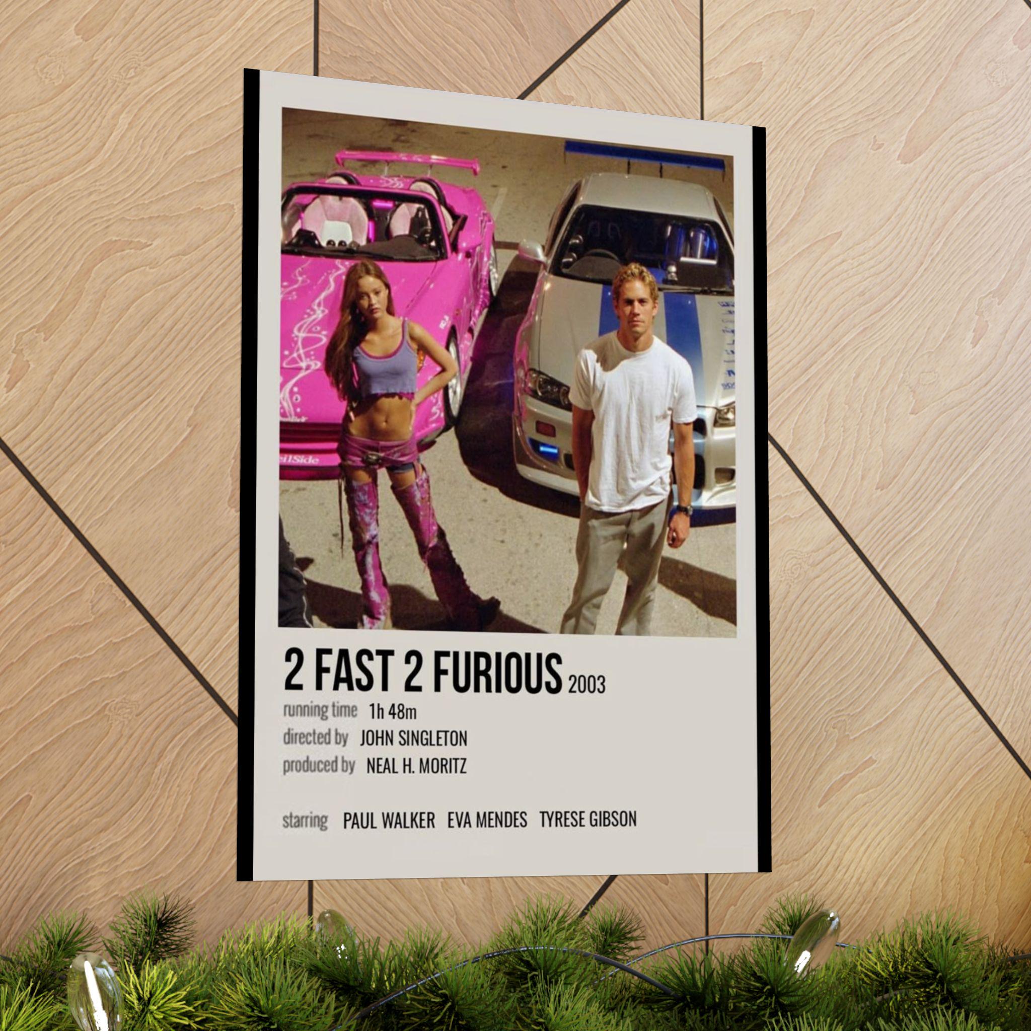 2 Fast 2 Furious Movie Poster, Fast & Furious Art, Wall Decor, Film ...