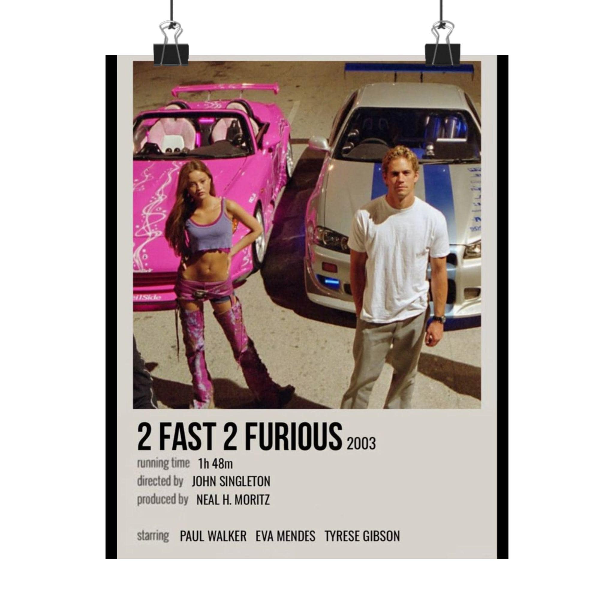 2 Fast 2 Furious Movie Poster, Fast & Furious Art, Wall Decor, Film ...