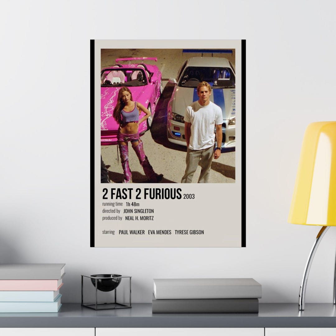2 Fast 2 Furious Movie Poster, Fast & Furious Art, Wall Decor, Film ...