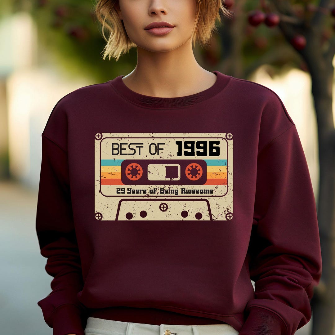 Vintage 1996 Sweatshirt, 29th Birthday Sweatshirt, Vintage 1996 ...