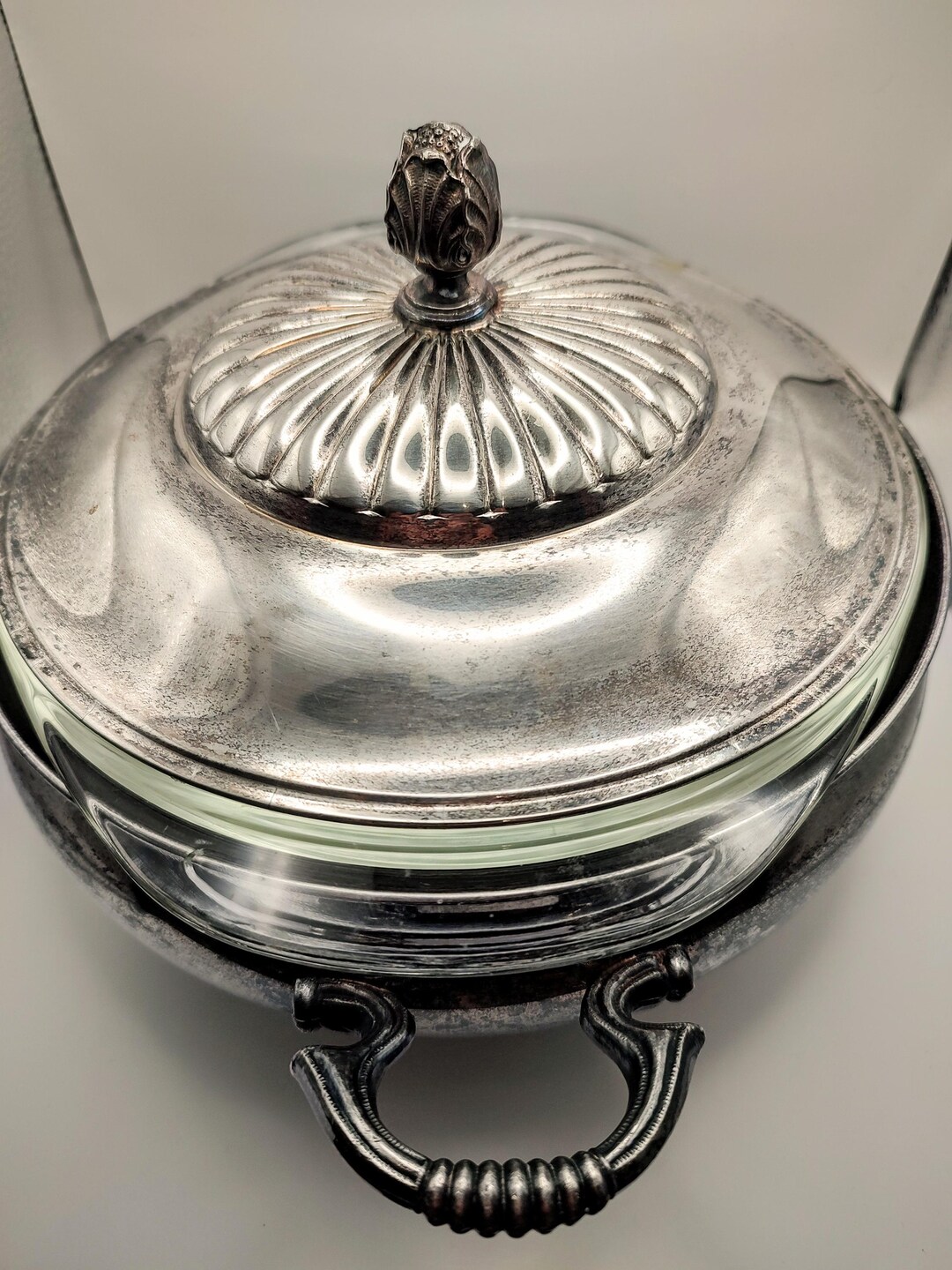 Vintage Crosby Silver-plated Casserole Dish With Pyrex Insert - Etsy