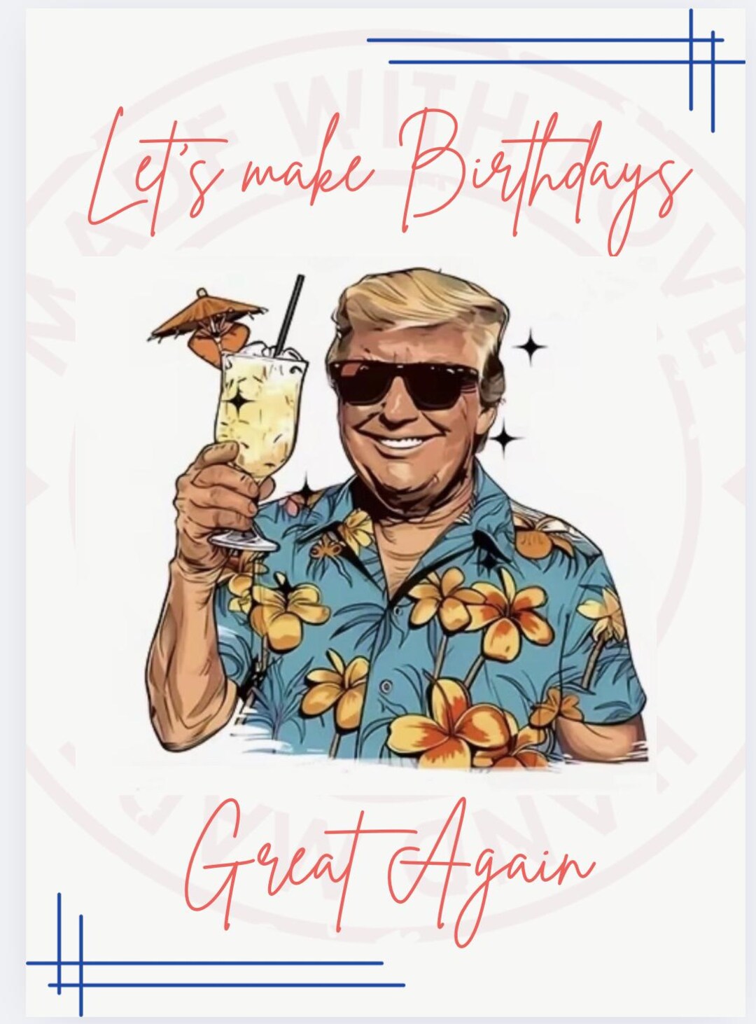 Funny Trump Birthday Card | Editable Canva Template | Instant Download ...