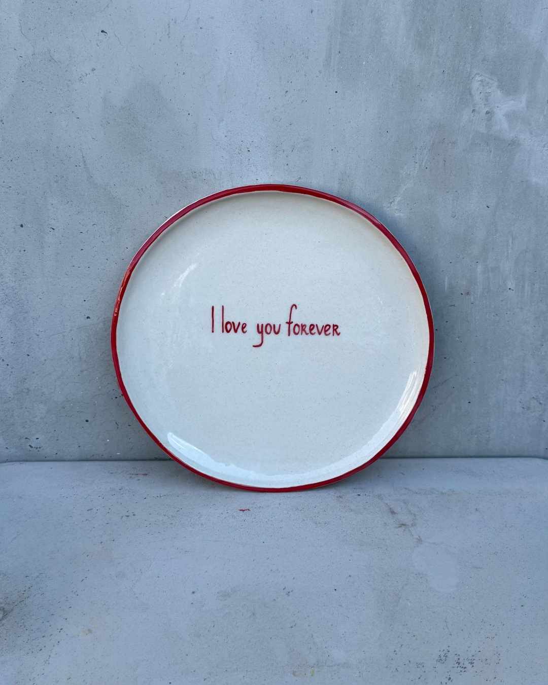 Custom Ceramic Plate With Your Text - Etsy