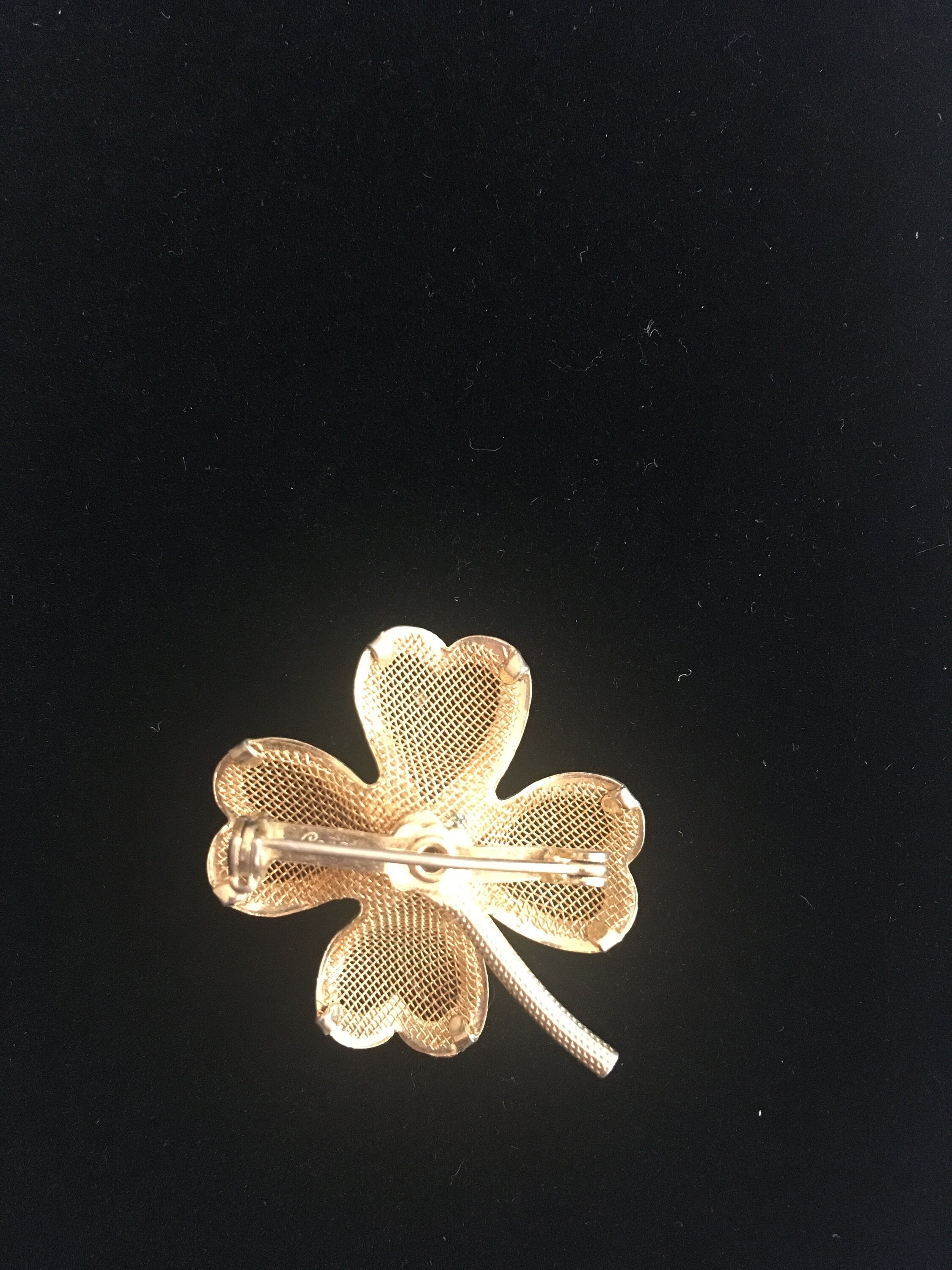 Vintage Four Leaf Clover Pin 4 leaf clover brooch | Etsy
