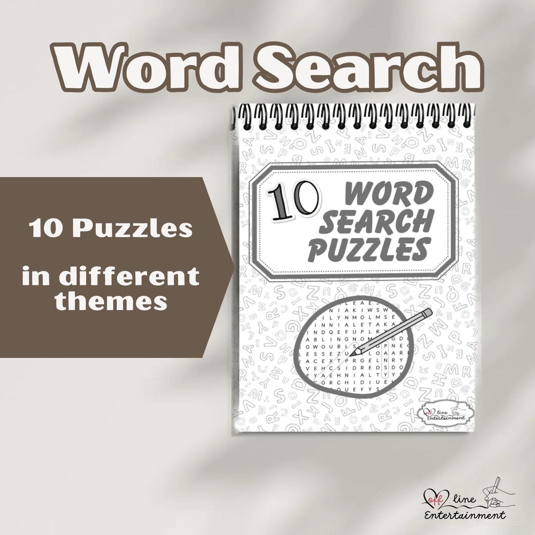 10 Fun Word Search Puzzles for Adults | Printable Word Search PDF ...