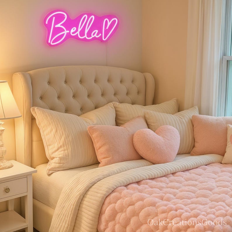 Neon Sign Bedroom, Name Neon Sign for Kids, Custom Dorm Neon Sign, Teen ...