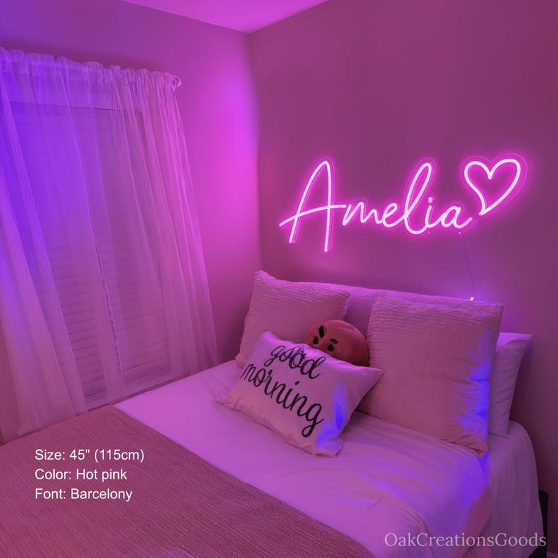 Custom Neon Sign, Neon Lights for Teenage Girls, Name Neon Sign ...