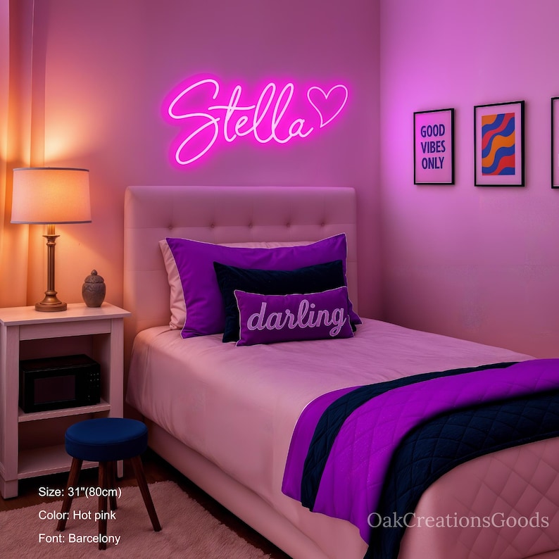 Custom Neon Sign, Neon Lights for Teenage Girls, Name Neon Sign ...