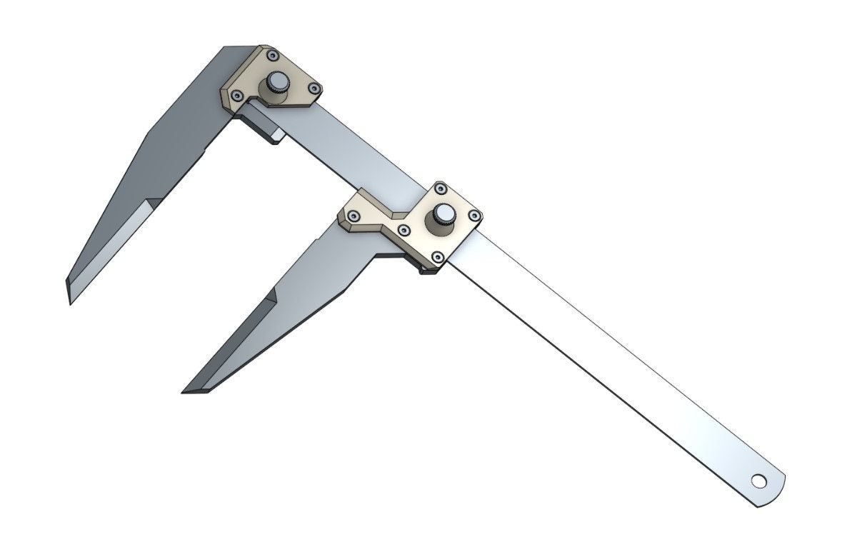 3D Printable Calipers for 25mm X 1mm Ruler - Etsy