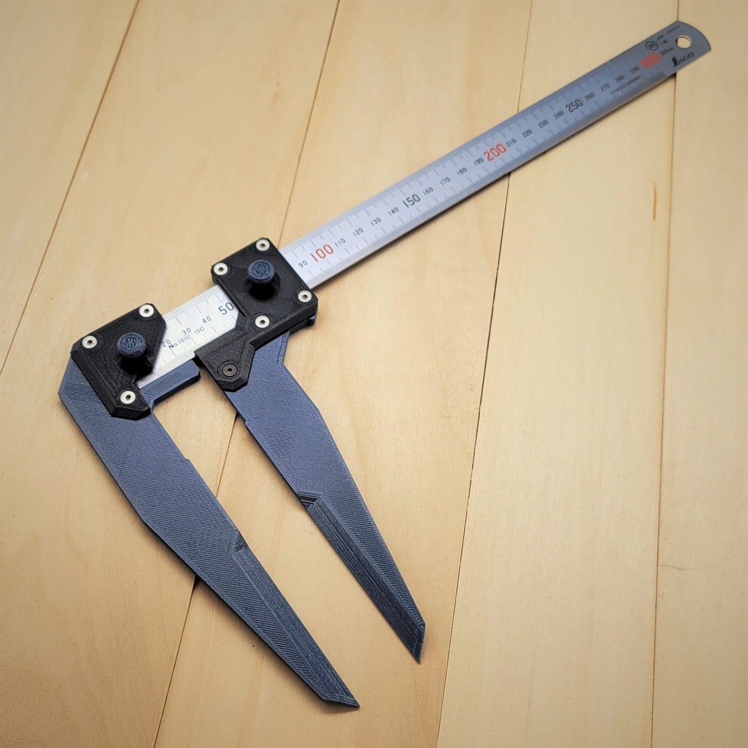 3D - Printable Calipers for 25mm X 1mm Ruler - Etsy
