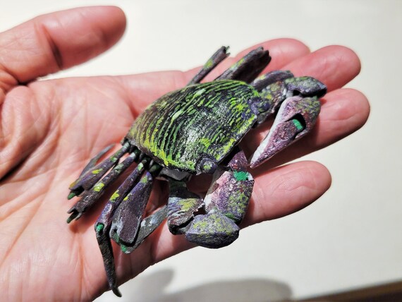 Hand-Painted Articulated Crab Figure — Brian Chan Designs