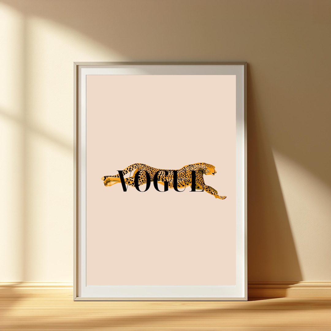 Cheetah Print Vogue Wall Art/decor. Trending Aesthetic Minimalistic ...