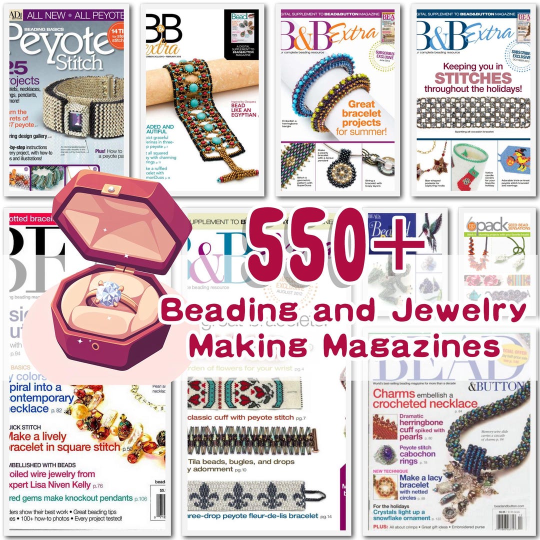 550+beading & Jewelry Magazines Maker's Workshop Magazine Set E ...