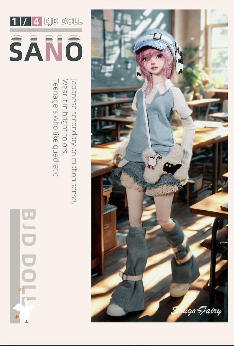 Sano B Bjd Doll 1/4 Bariy Japan-style Kawaii Anime Aesthetics Baby Face ...
