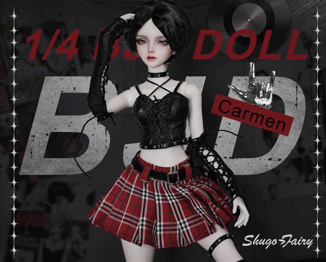 BJD 1/4 Full Set Punk Rock Guitarist Anime Balljointed Doll - Etsy