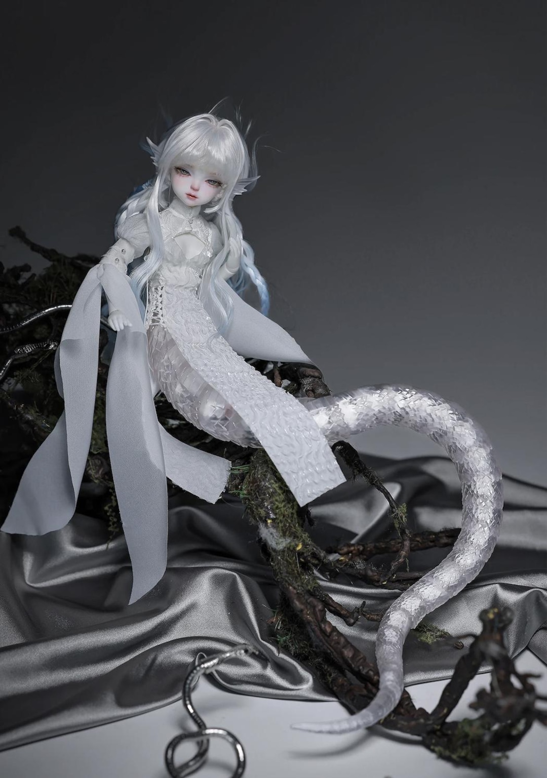 Virelai D Anime Bjd Doll 1/6 Fullset Pale Twin Half-monster Long Scaly ...