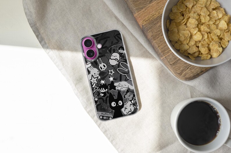 Capa para celular com colagem de gatos estilo grunge Y2K para iPhone 17 ...