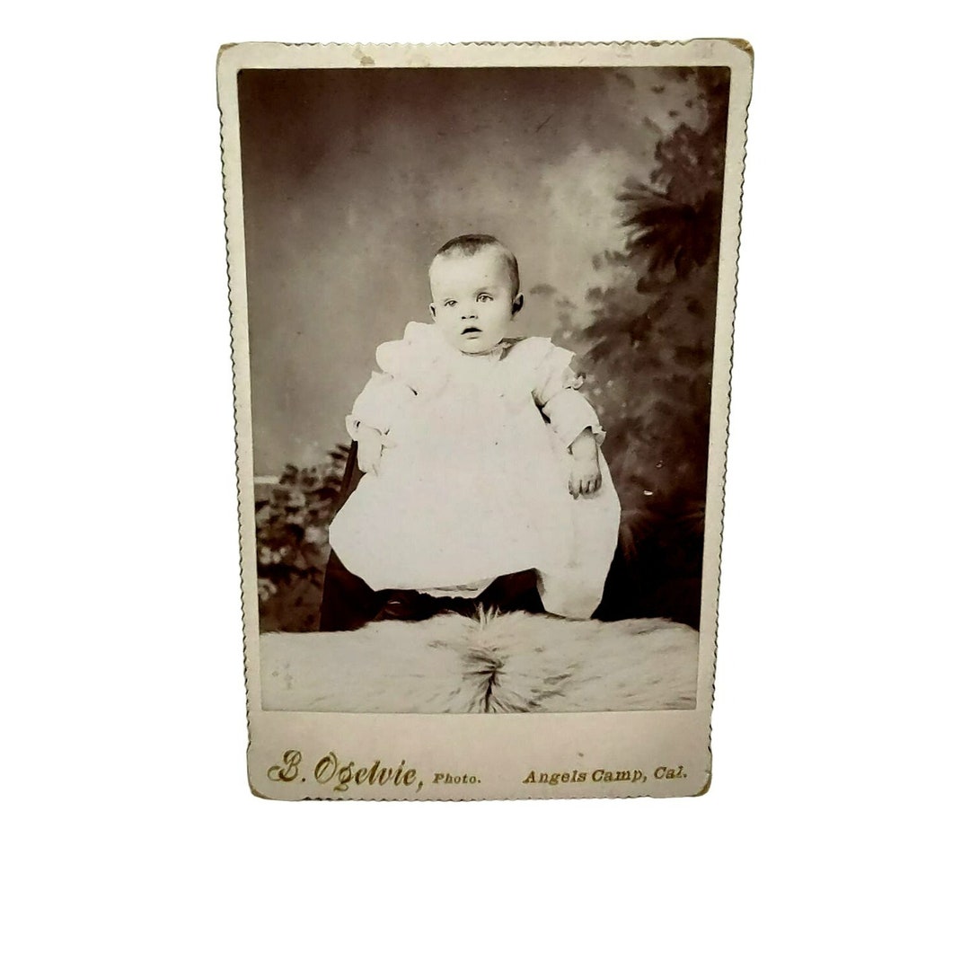 Circa 1900s Antique Baby Photo Angels Camp California B Ogelvie, Milan ...