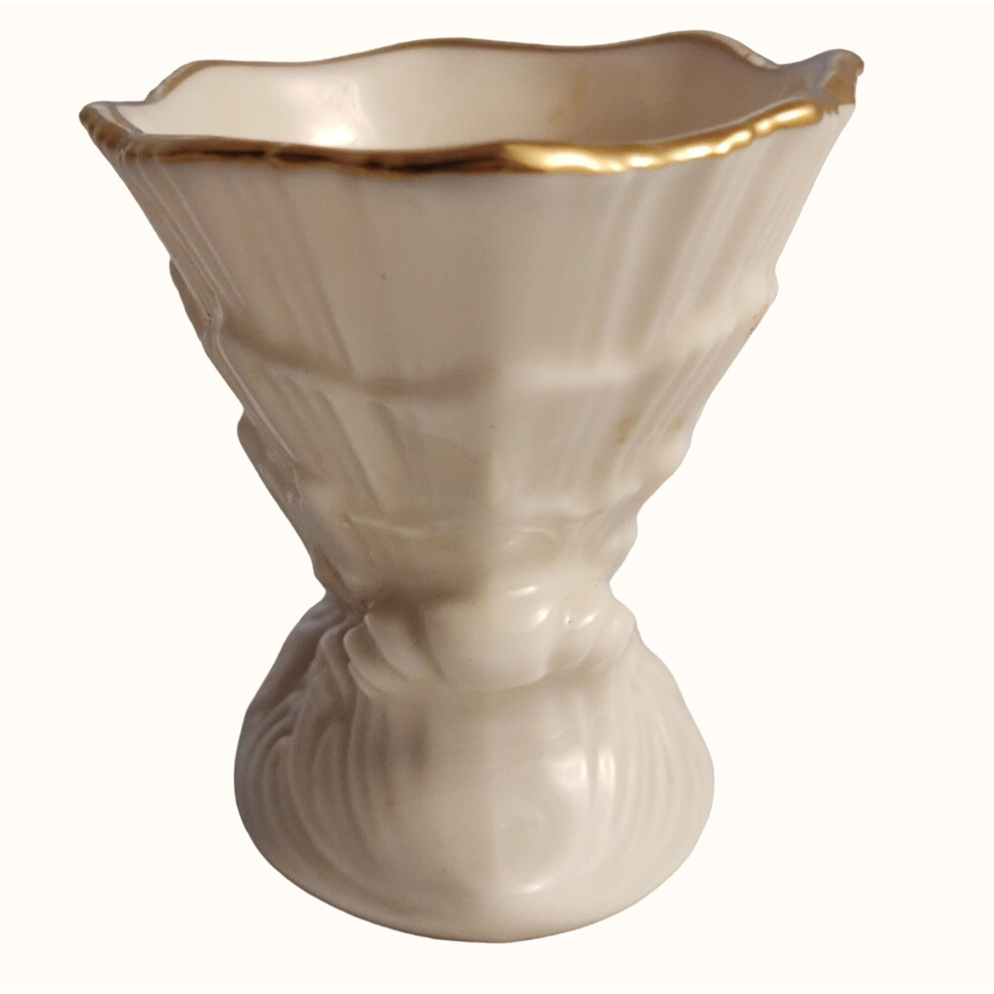 Lenox Fine China Cornucopia Horn of Plenty Vase 24K Gold Trim USA ...