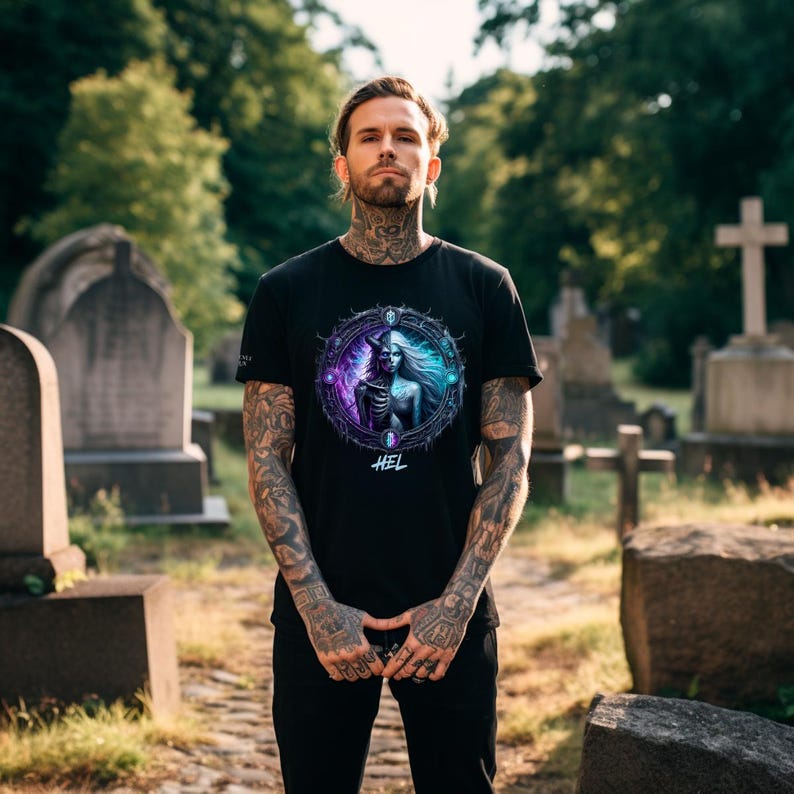 Hel Norse Goddess of the Underworld Unisex Graphic Tee, Occult Tee ...