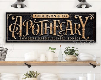 Custom Apothecary Wood Sign Farmhouse Decor Rustic Modern - Etsy