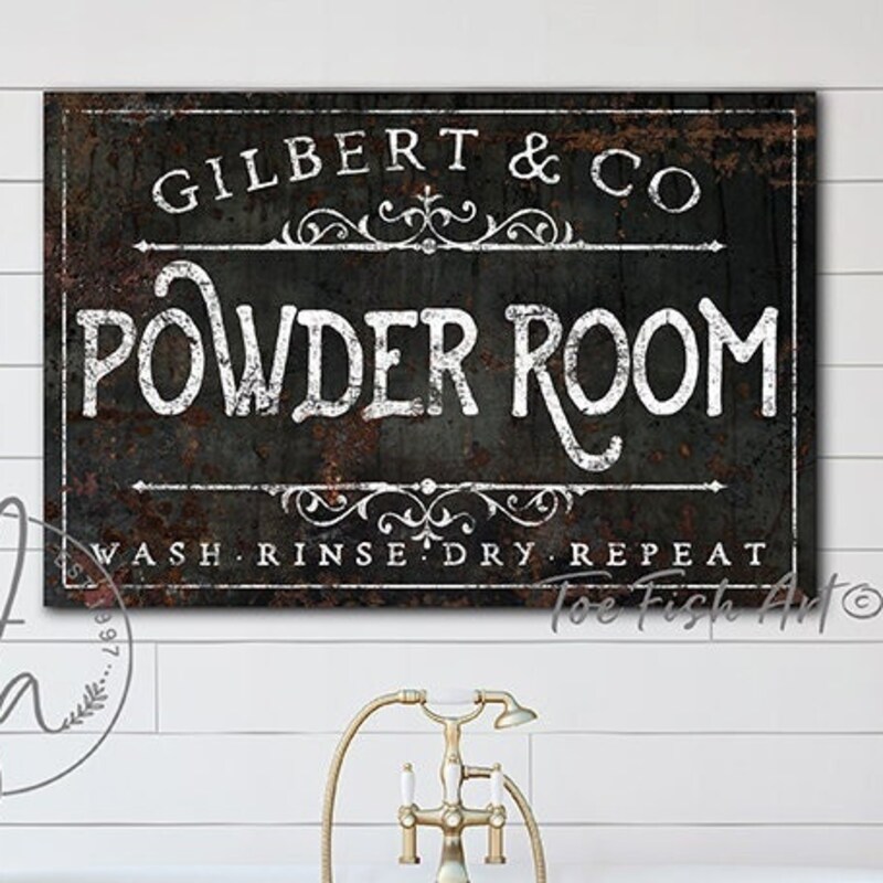 Powder Room Sign - Etsy Canada