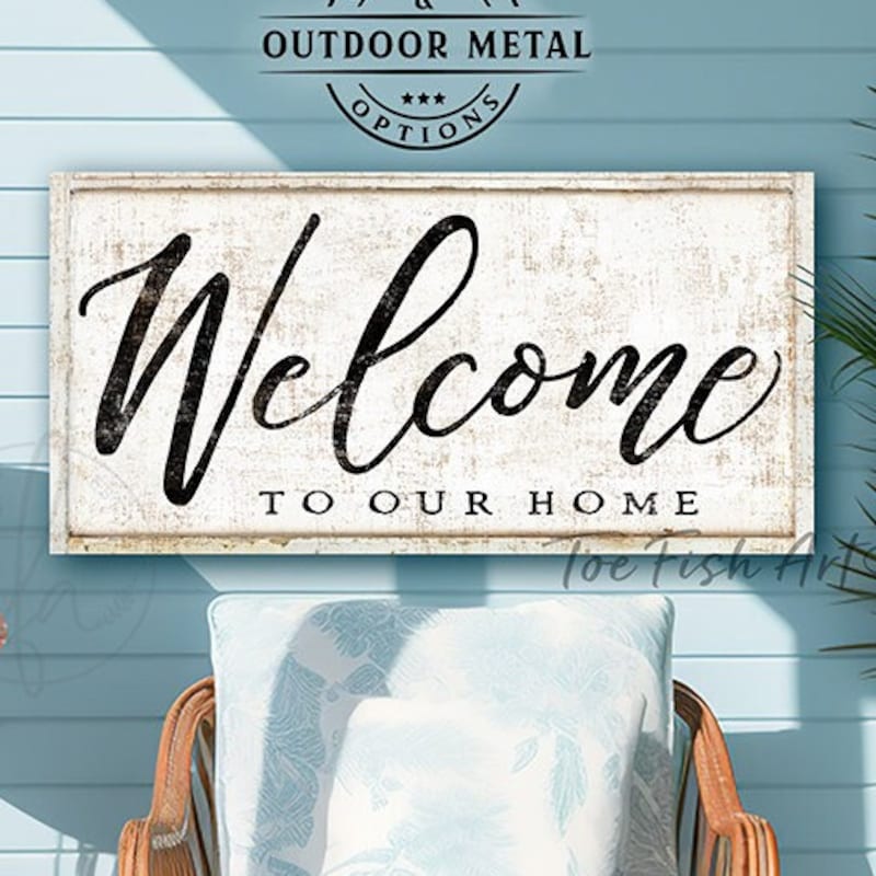 Welcome to Our Home Sign - Etsy