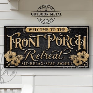 Personalized Front Porch Sign Entry Way Decor Metal Porch Sign Modern ...