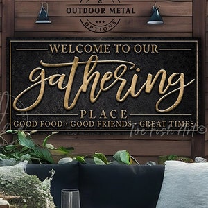 Personalized Gathering Place Sign Custom Family Name Vintage Family ...