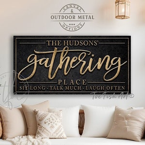Personalized Gathering Place Sign Custom Family Name Vintage Family ...