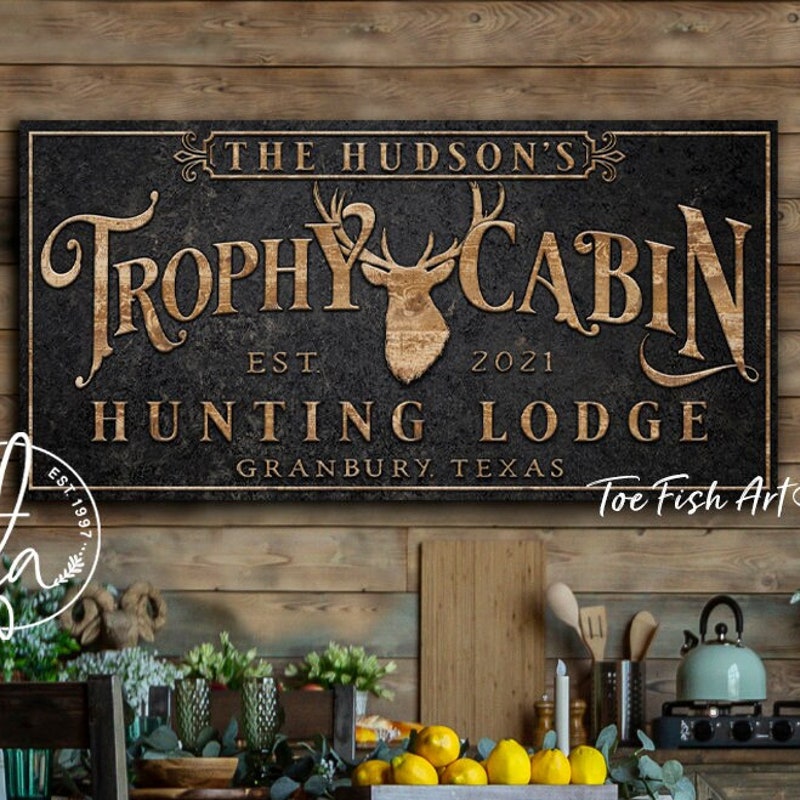 Hunting Lodge Sign - Etsy