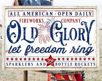 4th of July Sign Fireworks Stand Sign Personalized Wall Decor 1776 ...