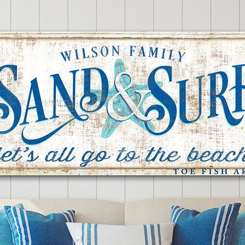 Coastal Sand and Surf Wall Decor Rustic Chic Beach House - Etsy