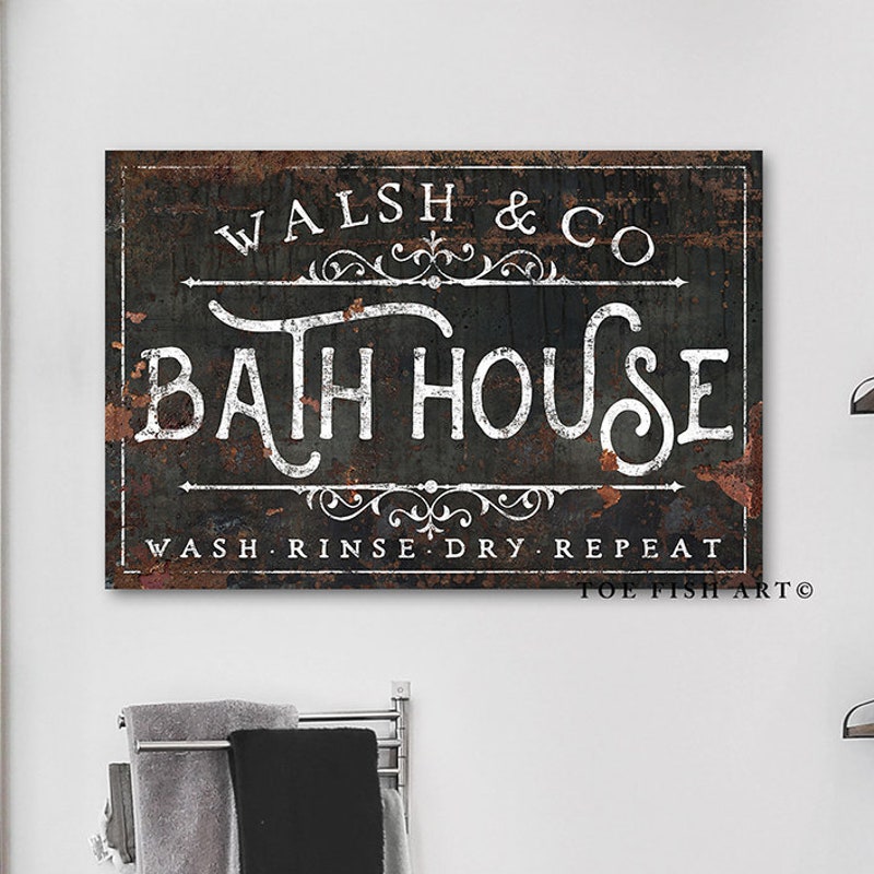 Bath House Sign - Etsy
