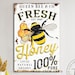 Farm Fresh Honey Sign Modern Farmhouse Decor Custom Family Name Sign ...