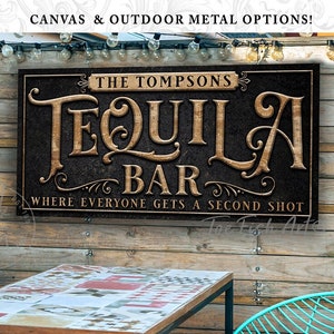Personalized Tequila Bar Sign Cocktail Speakeasy Rustic Custom Theme ...