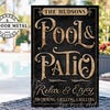 Personalized Back Porch Sign Backyard Bar and Grill Pool & Patio Deck ...