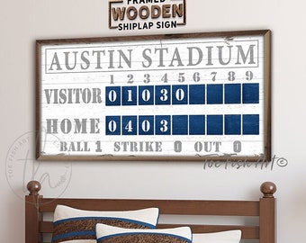 Custom Arched Rustic Baseball Vintage Sports Scoreboard - Etsy